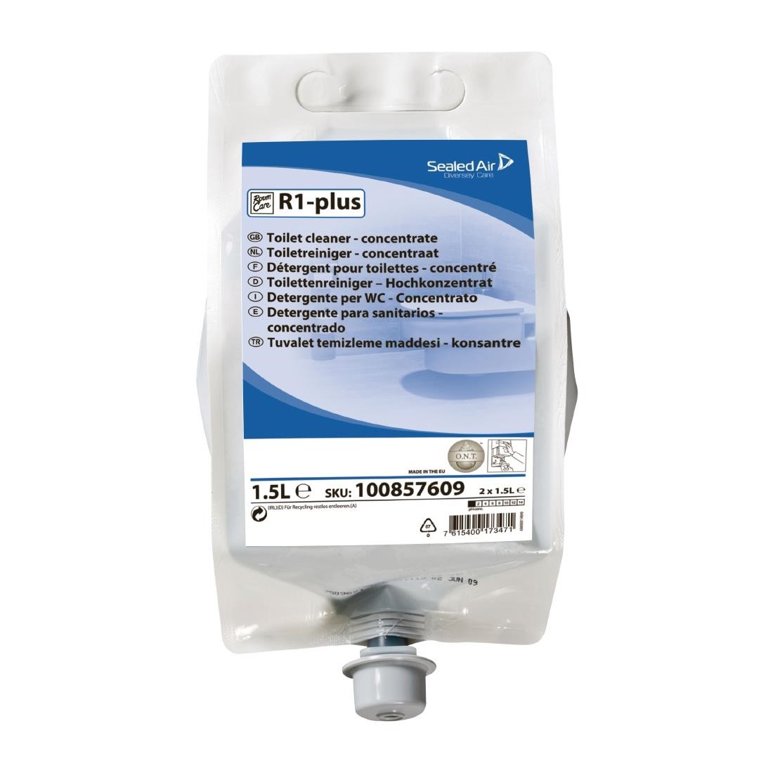 Diversey Divermite R1-plus Pure Eco Toilet Concentrated Cleaner Pouch ...